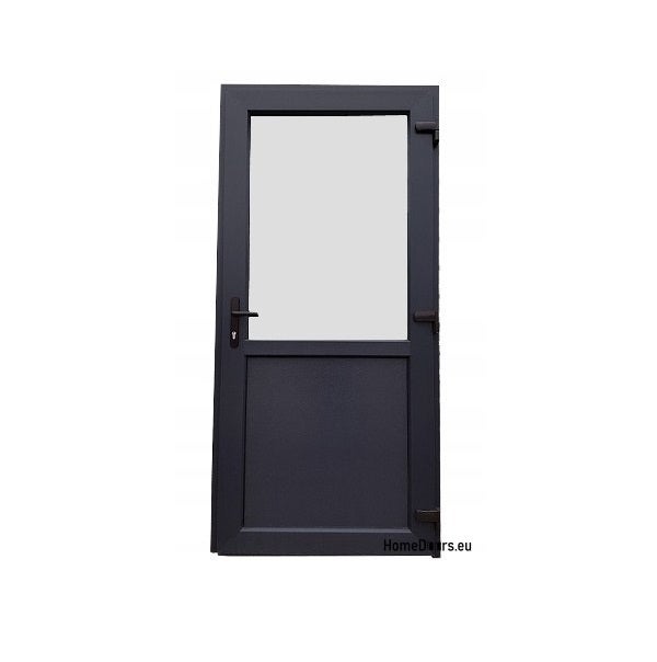 Portes de magasin extérieures en PVC 100/200 anthracite DROITE | Leroy ...