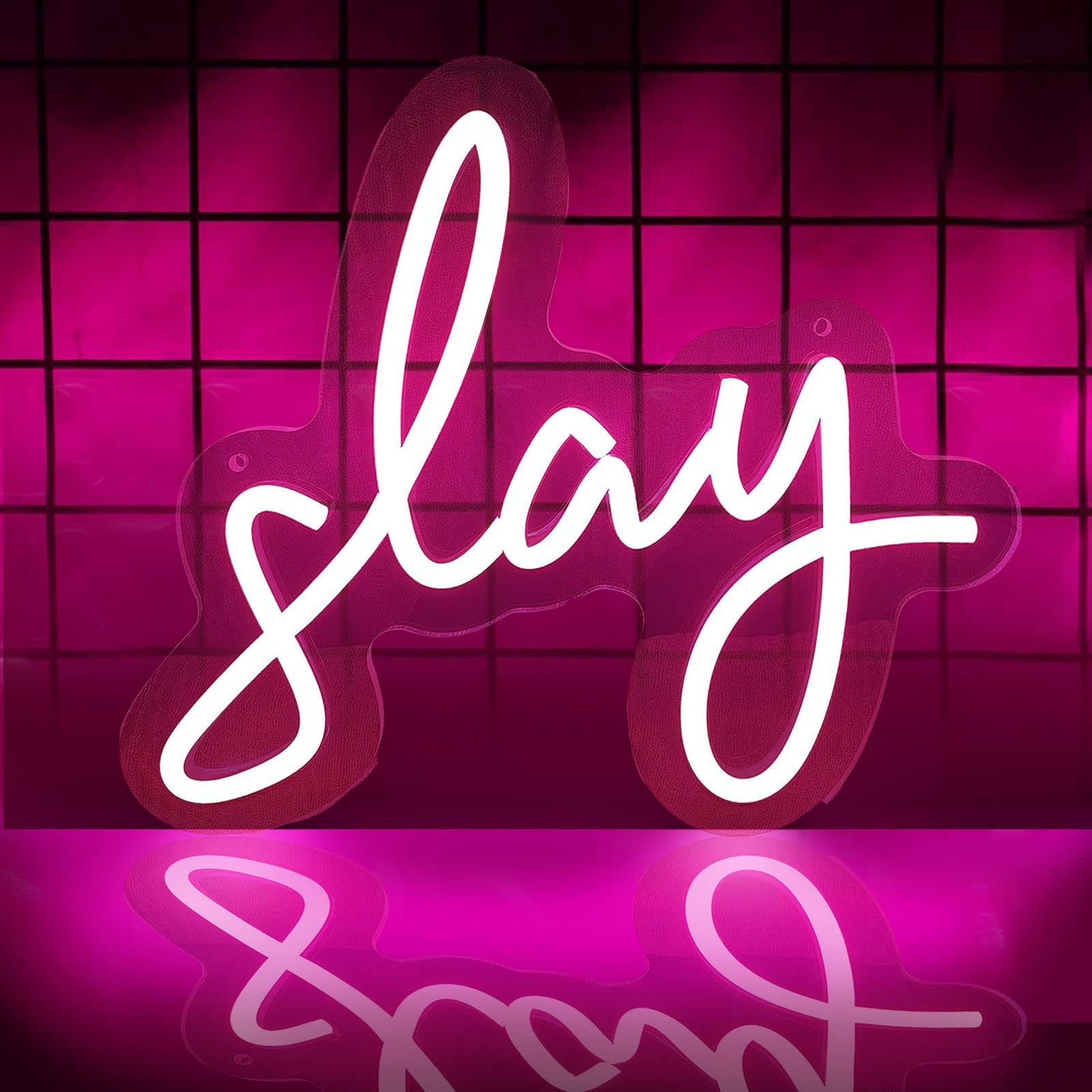 Pink Slay Lampe de nuit néon LED alimentée par USB pour chambre à ...