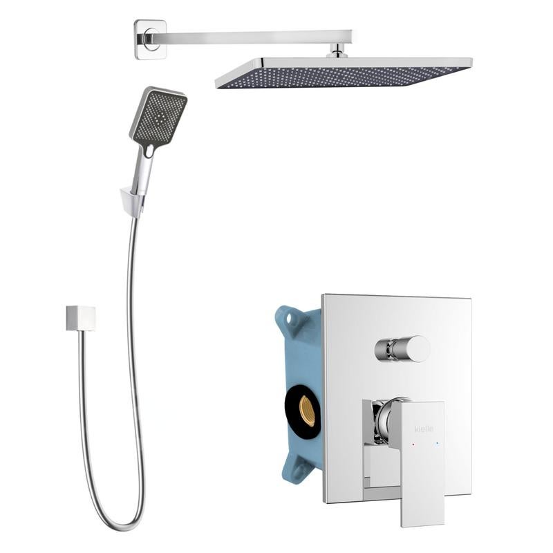Kielle Arkas I - Set de douche avec mitigeur encastré, 2 sorties, avec ...