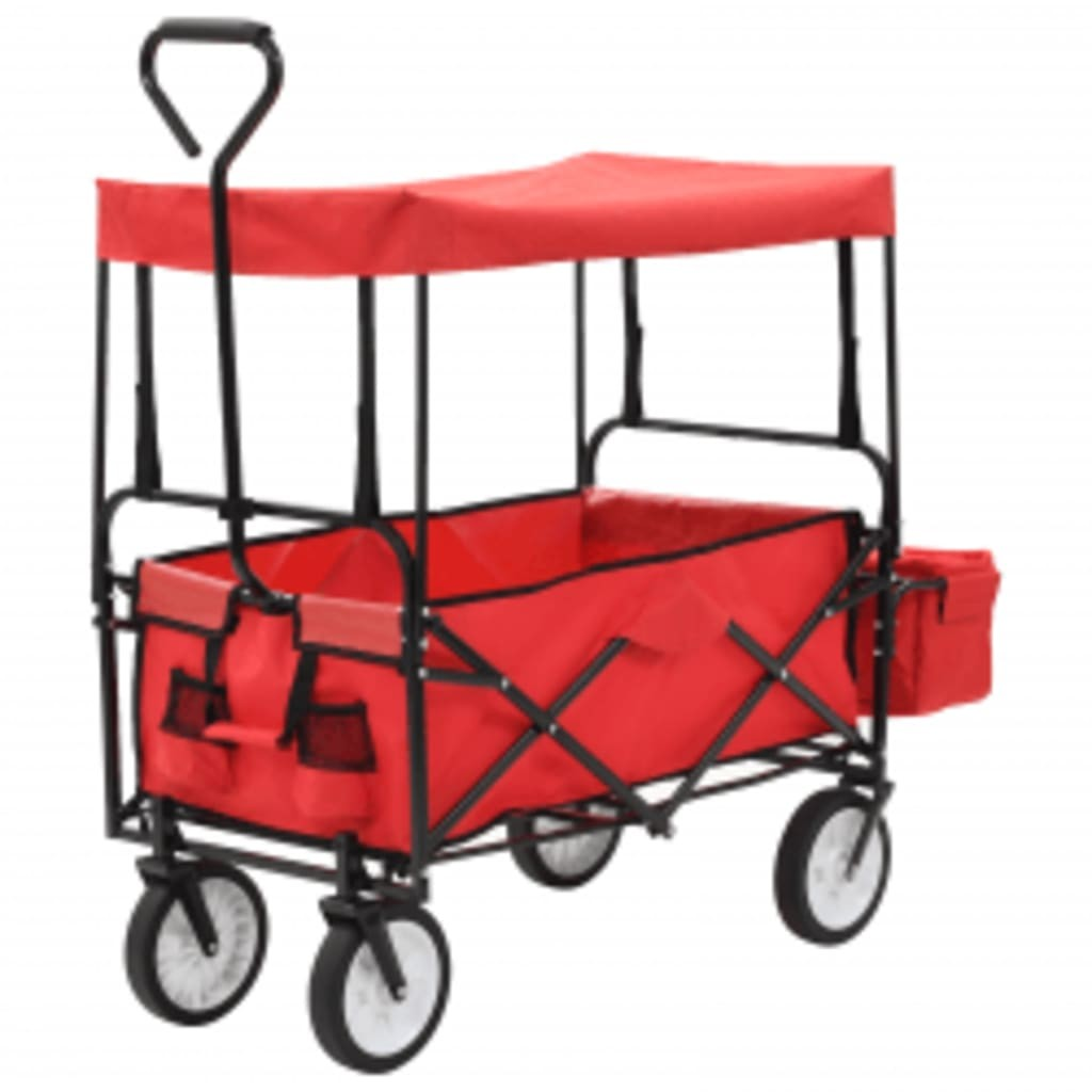Chariot à main pliable avec toit Acier Rouge | Leroy Merlin