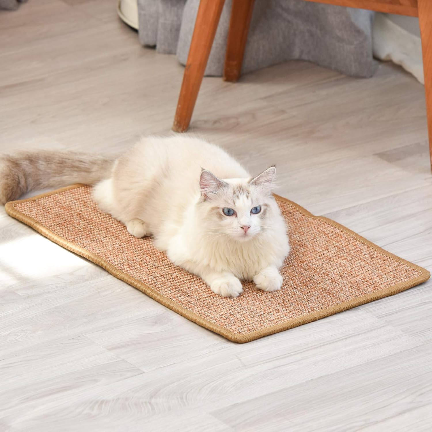 Griffoir pour chat marron, 40×60cm, griffoir de sol en sisal jaune ...