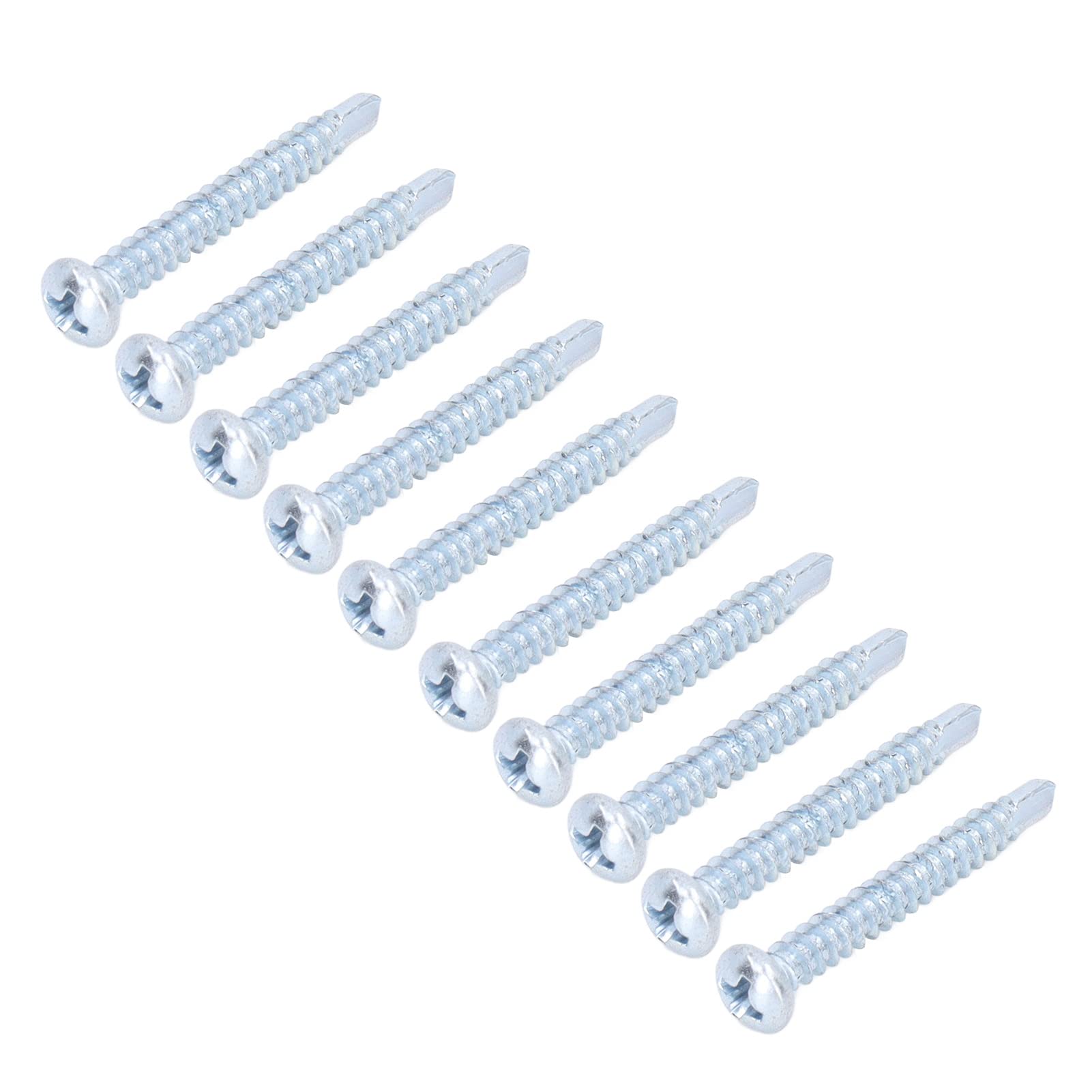 Lot de 50 vis autoperceuses à tête cruciforme en acier au carbone galvanisé 4,2 x 32 mm (embout ...