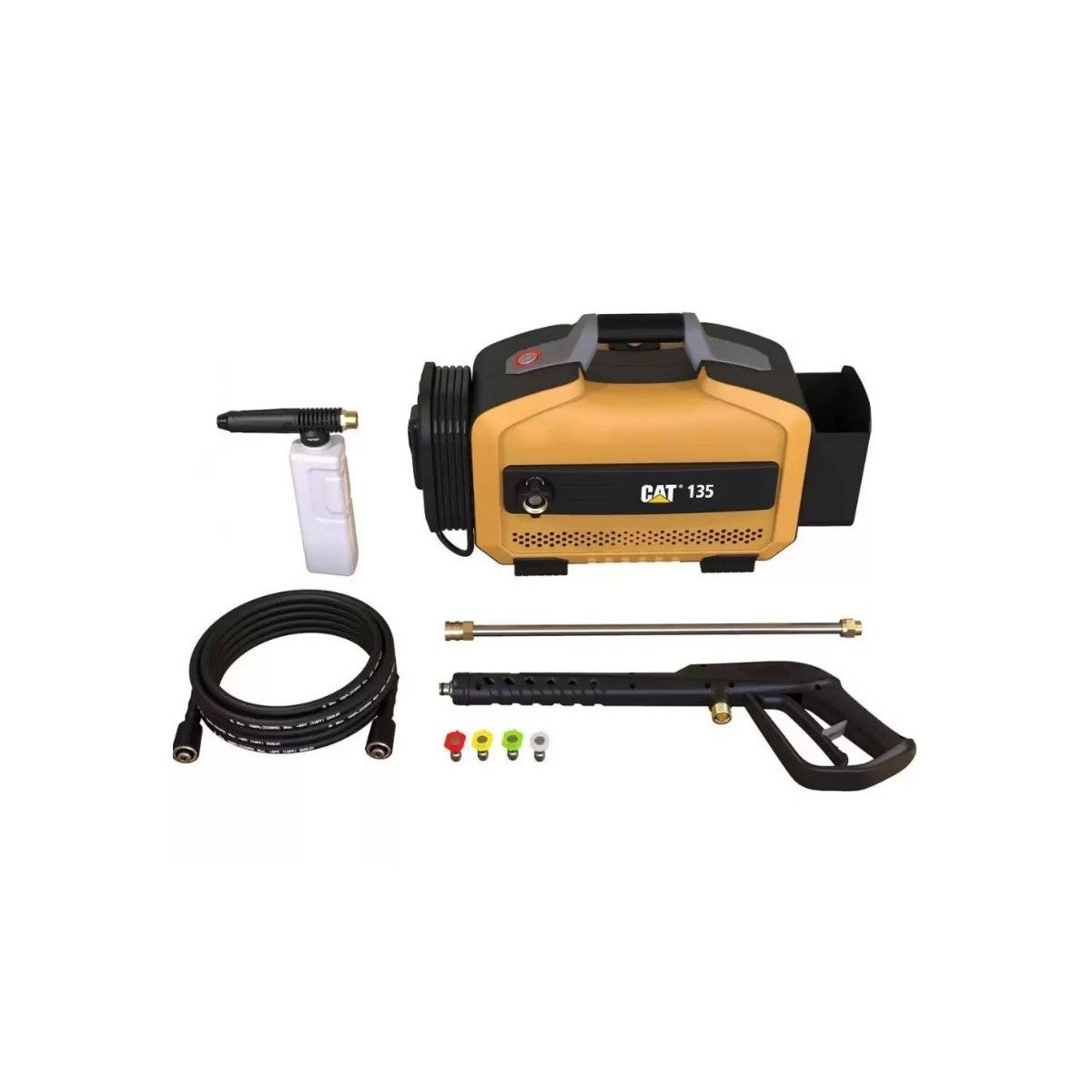 Limpiadora de alta presión 135 bar 1800W CATERPILLAR Bomba de 5 pistones de alto rendimiento ...