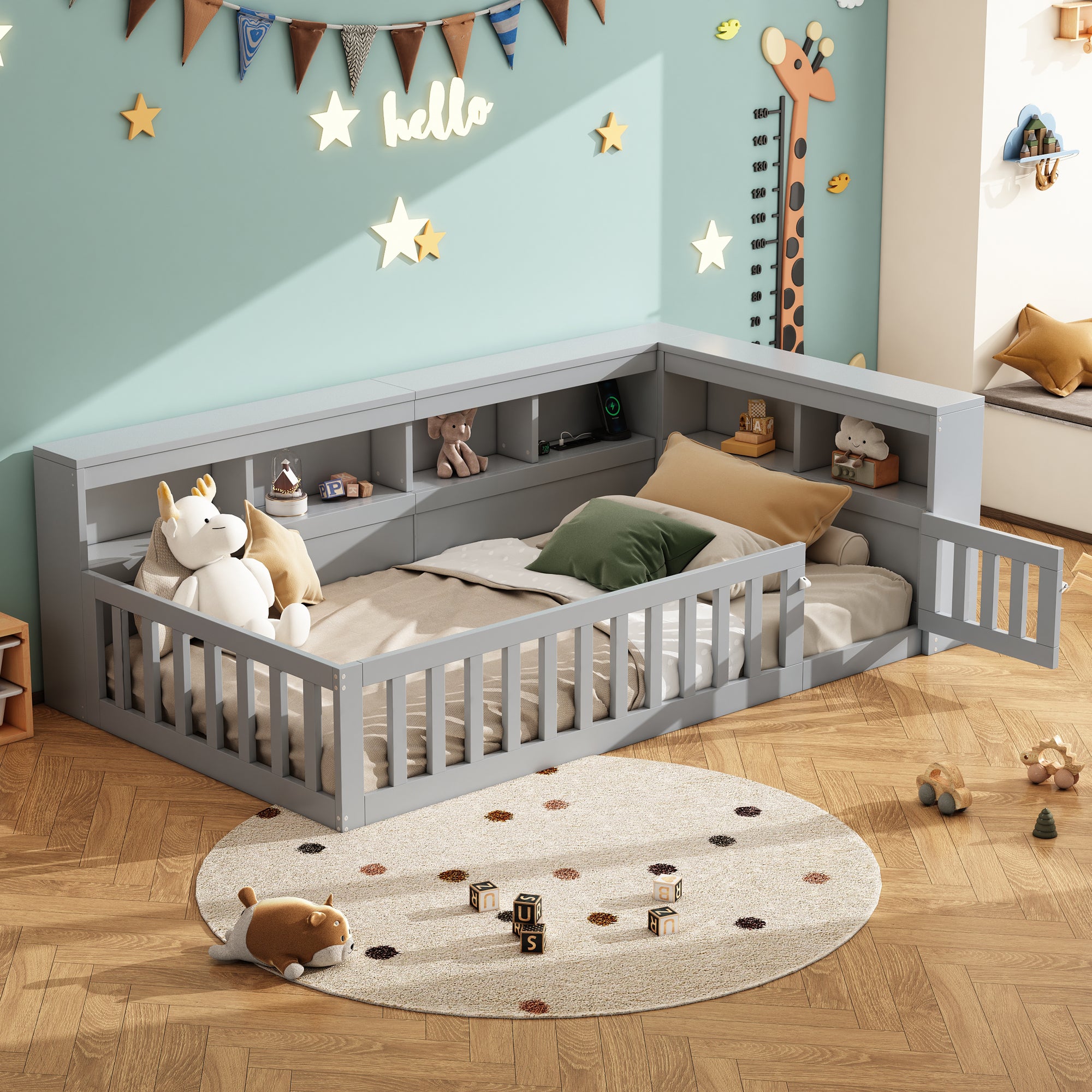 Lit de jour 90 x 200 cm avec compartiment de rangement, lit enfants en ...
