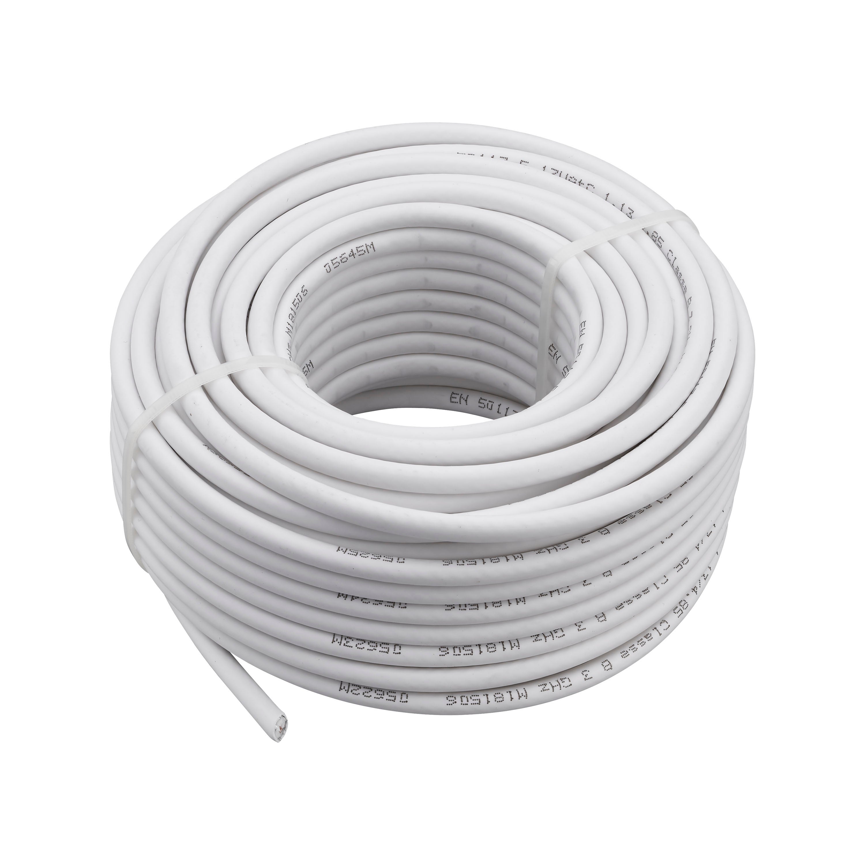 DEBFLEX - COURONNE DE CABLE TV 17 VATCA 50 M BLANC | Bricoman