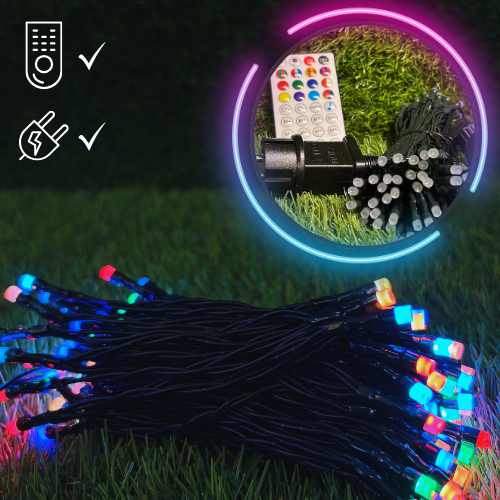 Guirnalda RGB LED, 20 m, 200 mini led multicolor smart, IP65, 230V ...