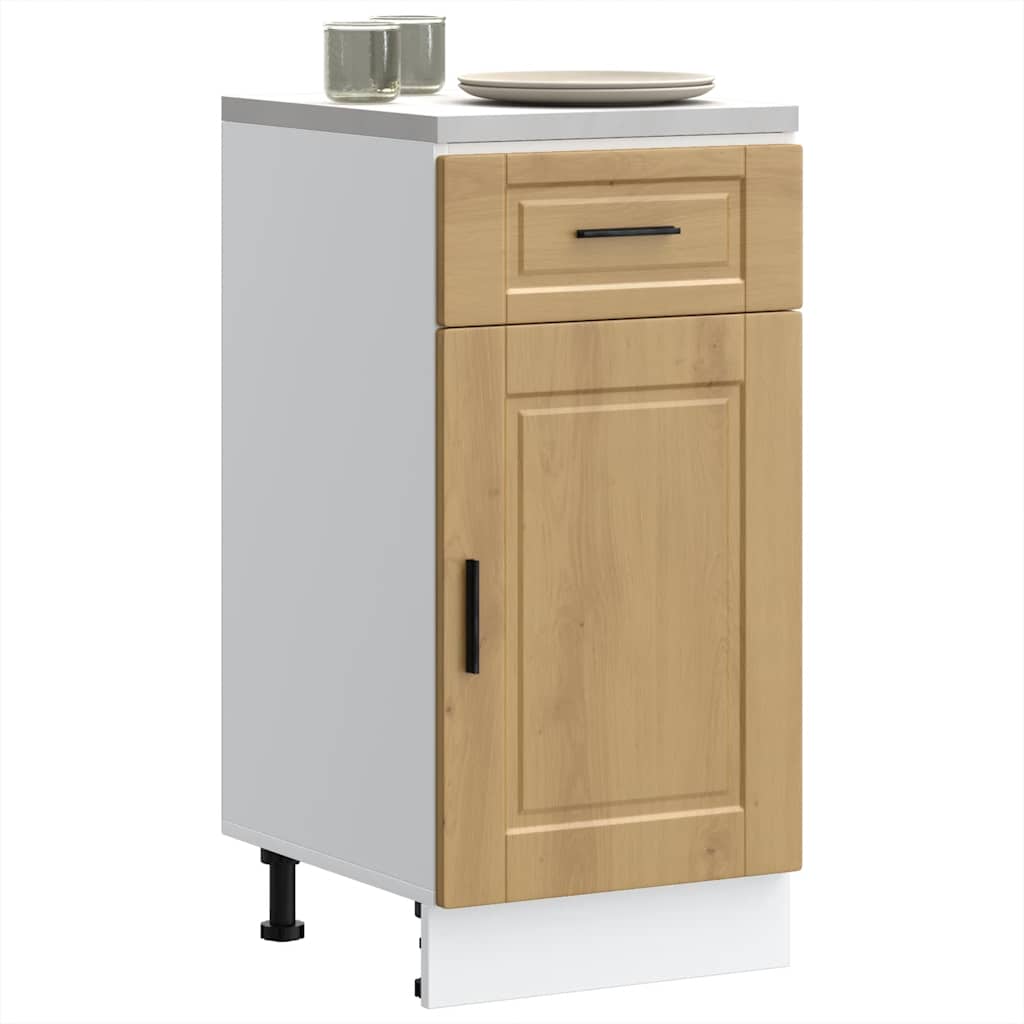 VidaXL Mueble bajo de cocina porto roble artesano madera reconstituida ...