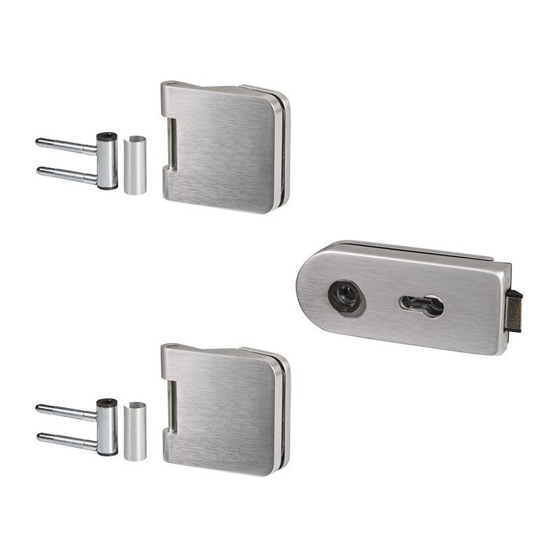 Ferrure de porte en verre STUDIO Rondo / OFFICE Junior métal clair Dark ...