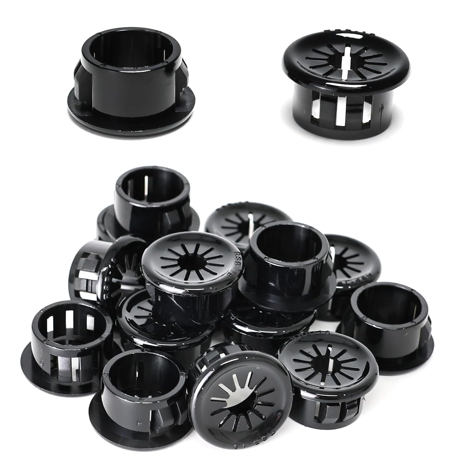 50 passe-câbles, clips de 16 mm de diamètre, passe-câbles ronds en ...