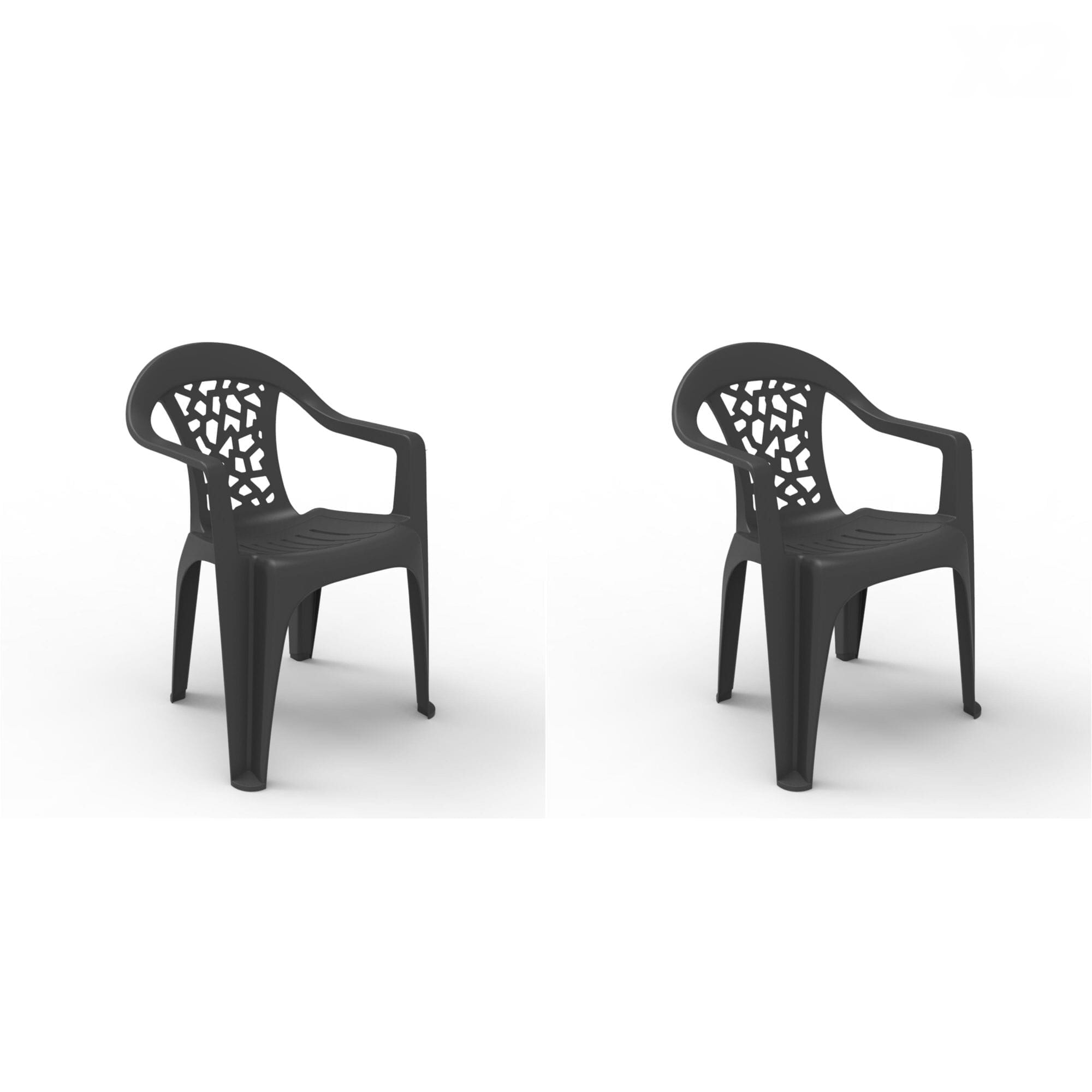 Garbar INCA Set 2 Silla Con Brazos Interior, Exterior Antracita | Leroy ...