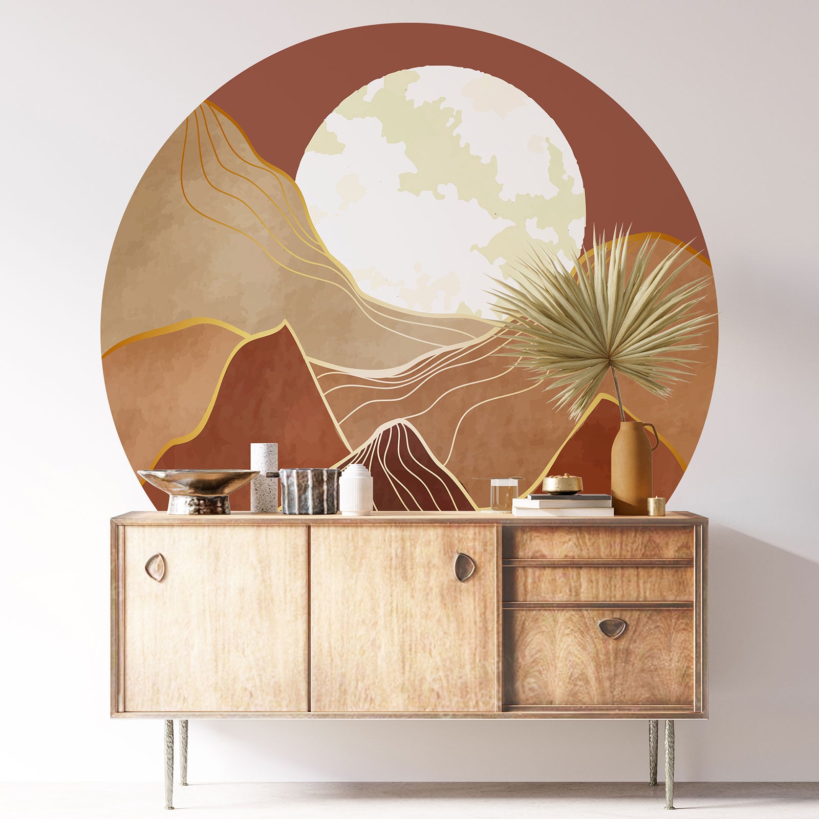 Stickers rond / cercle - Paysage Boho - 3617689844053 - Adhésif ...