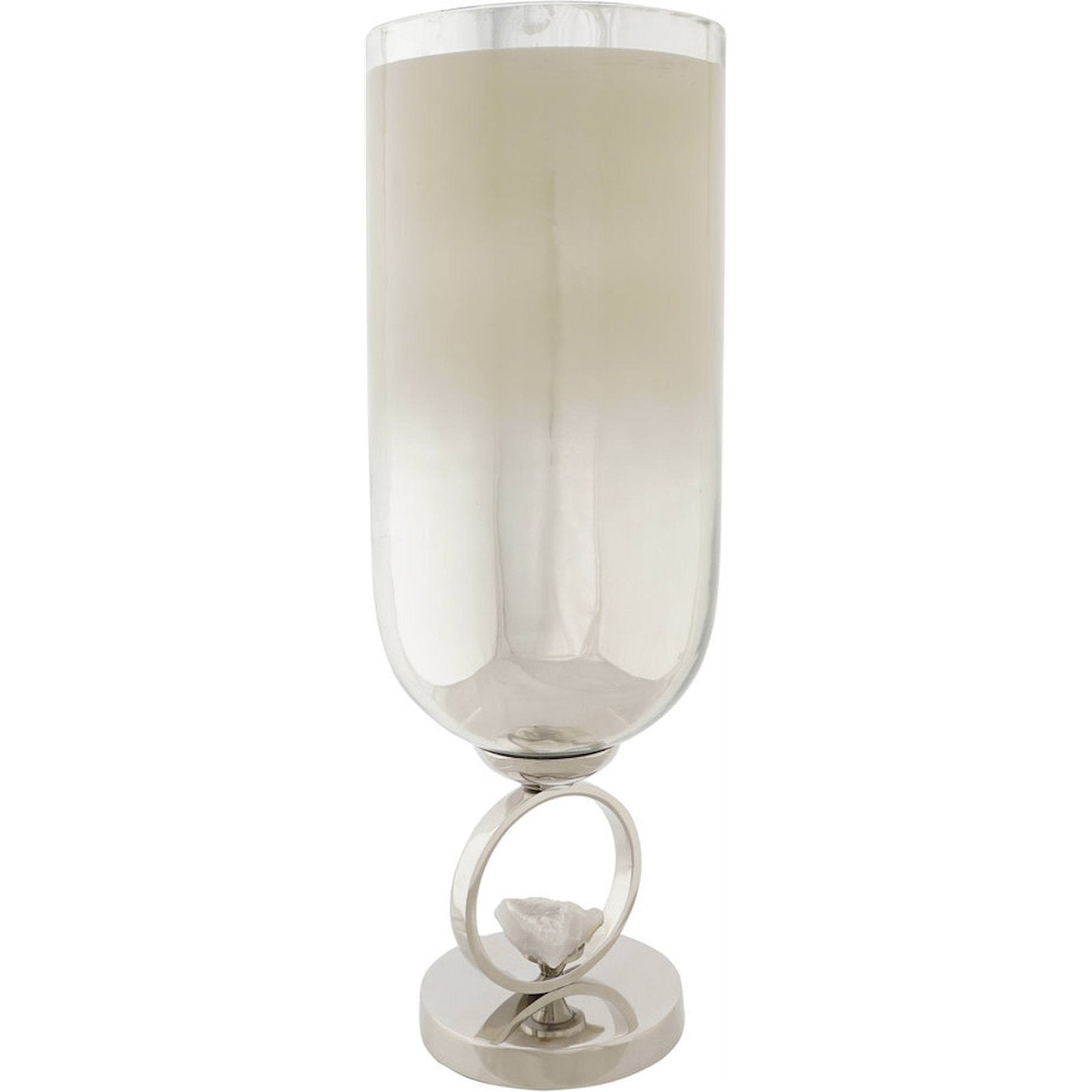 Vase élégance champagne en verre et aluminium 15 x 15 x 44 cm Champagne ...