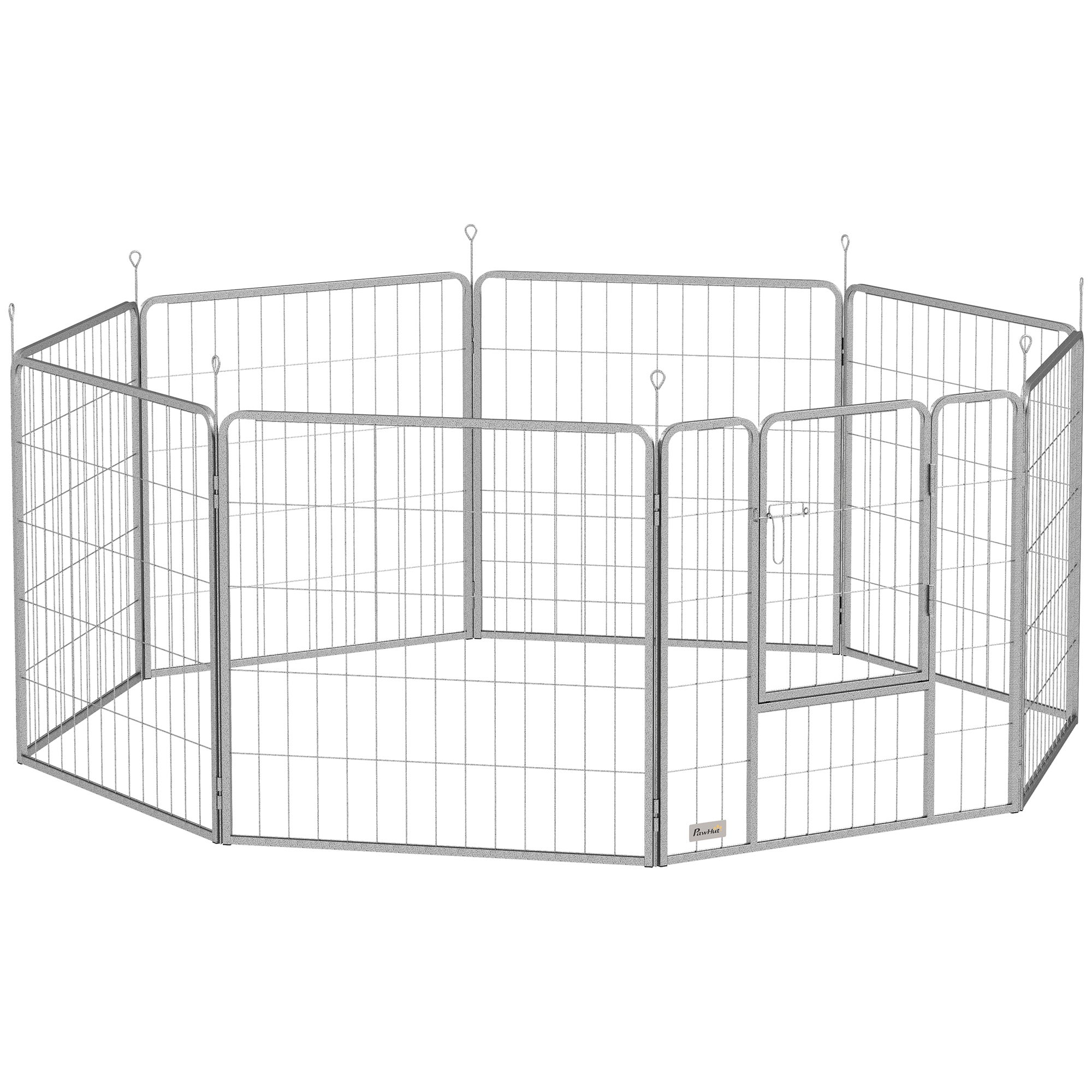 Corral para Cachorros 80 cm Alto, 8 Piezas con Puerta y Correa, Parque ...