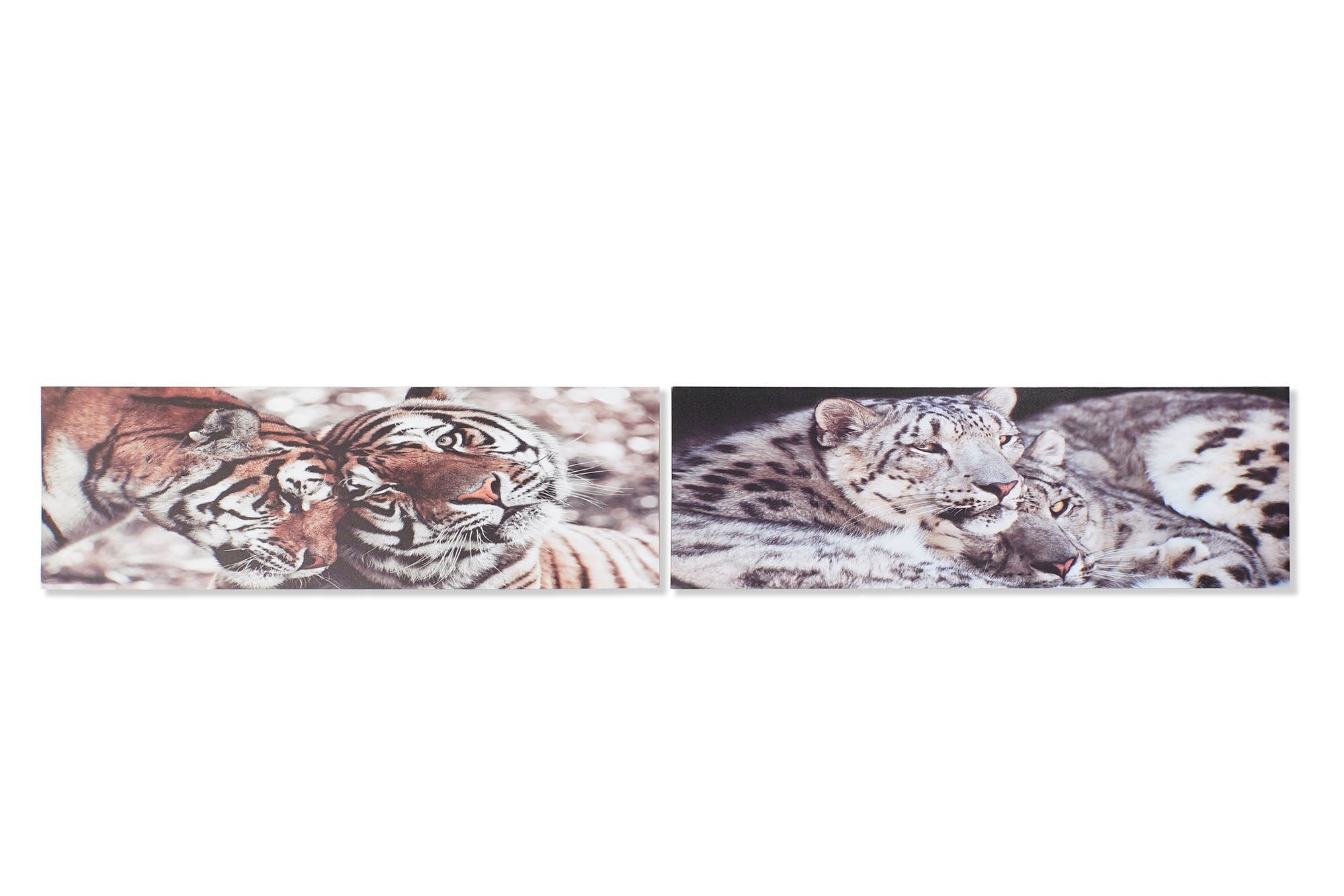 Cadre DKD Home Decor Pin Tigre Toile (2 pcs) (135 x 2.5 x 45 cm ...