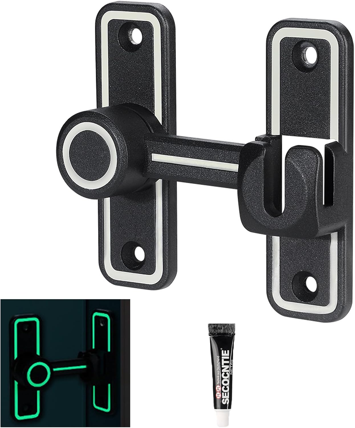 Loquet Porte Bascule Lumineux à Crochet 90° – Verrou Design pour ...