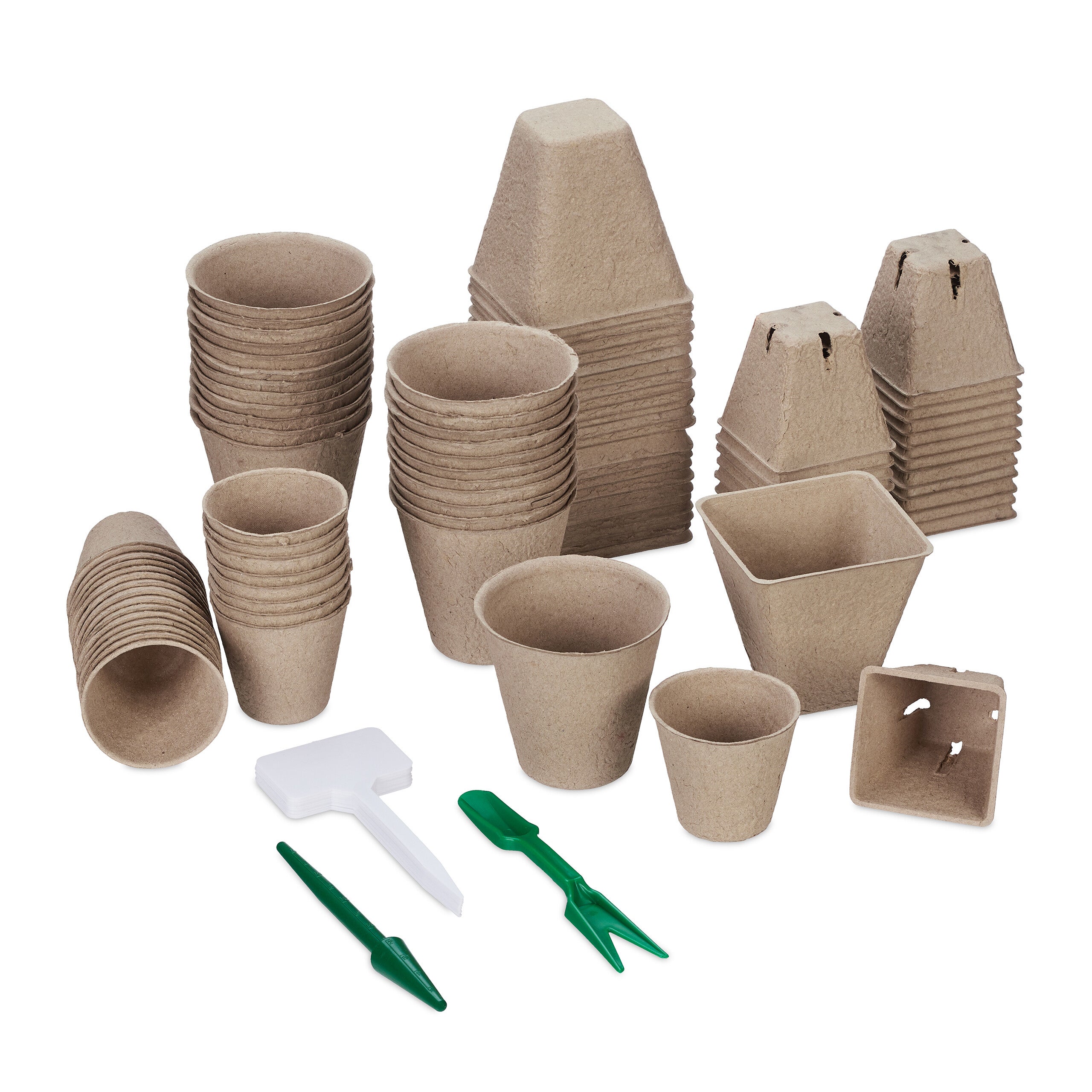 Relaxdays Pot semis, lot pratique de 96, avec outils, pour la culture ...
