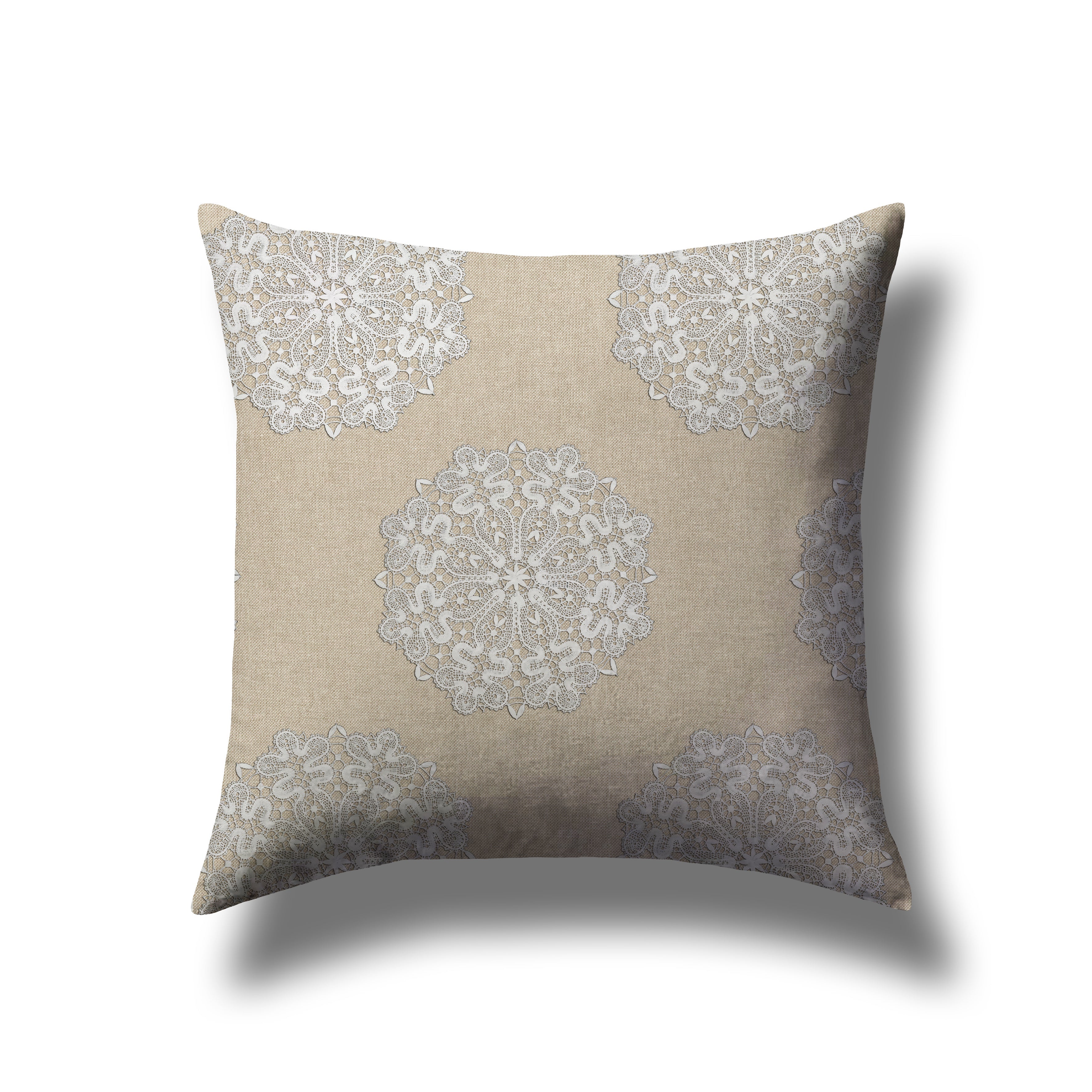 Coussin de salon shabby dentelle | Leroy Merlin