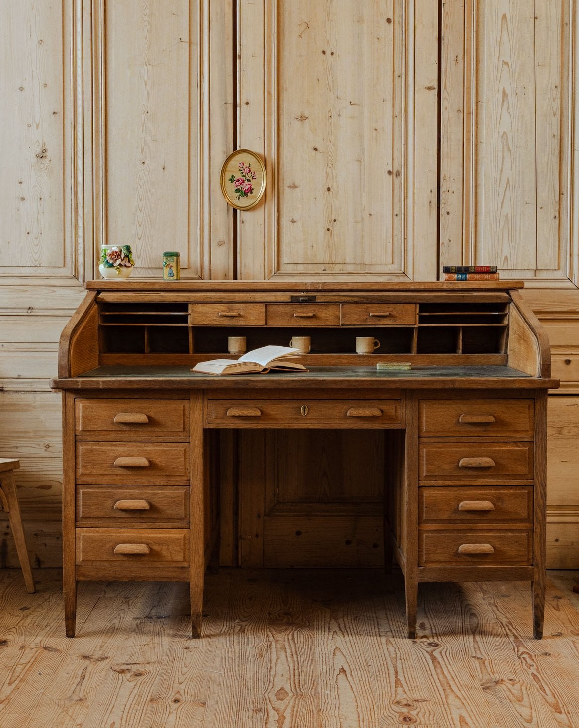 Bureau américain vintage en bois Edouard N°714 - Bon état | Leroy Merlin