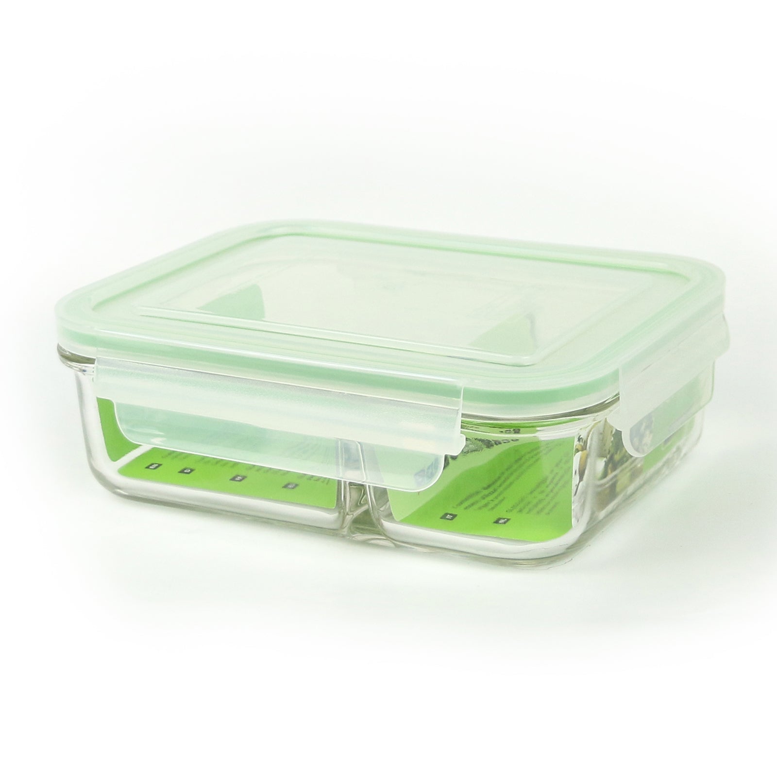 Glasslock Duo - Recipiente Rectangular de 0.9L con 2 Compartimentos en ...