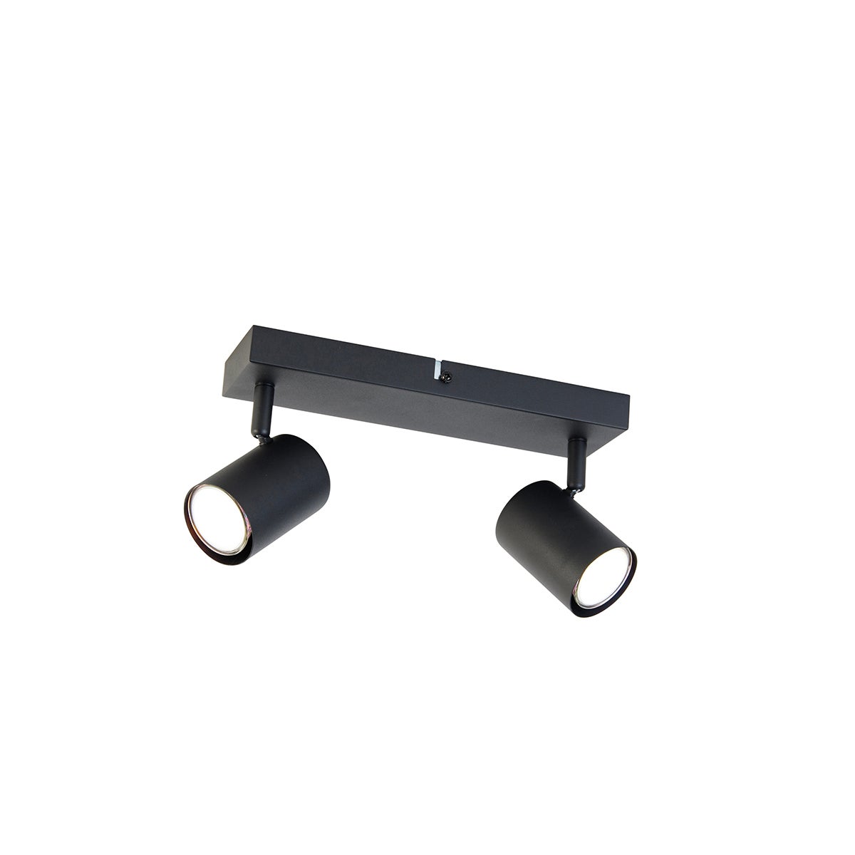 Plafón inteligente negro rectangular con 2 Wifi GU10 - Jeana | Leroy Merlin