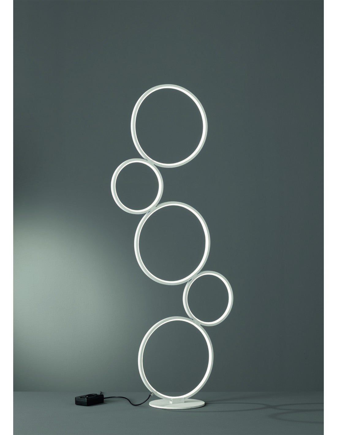 Lampadaire Rondo 5 Cercles Led Blanc H115 cm Trio Lighting | Leroy Merlin