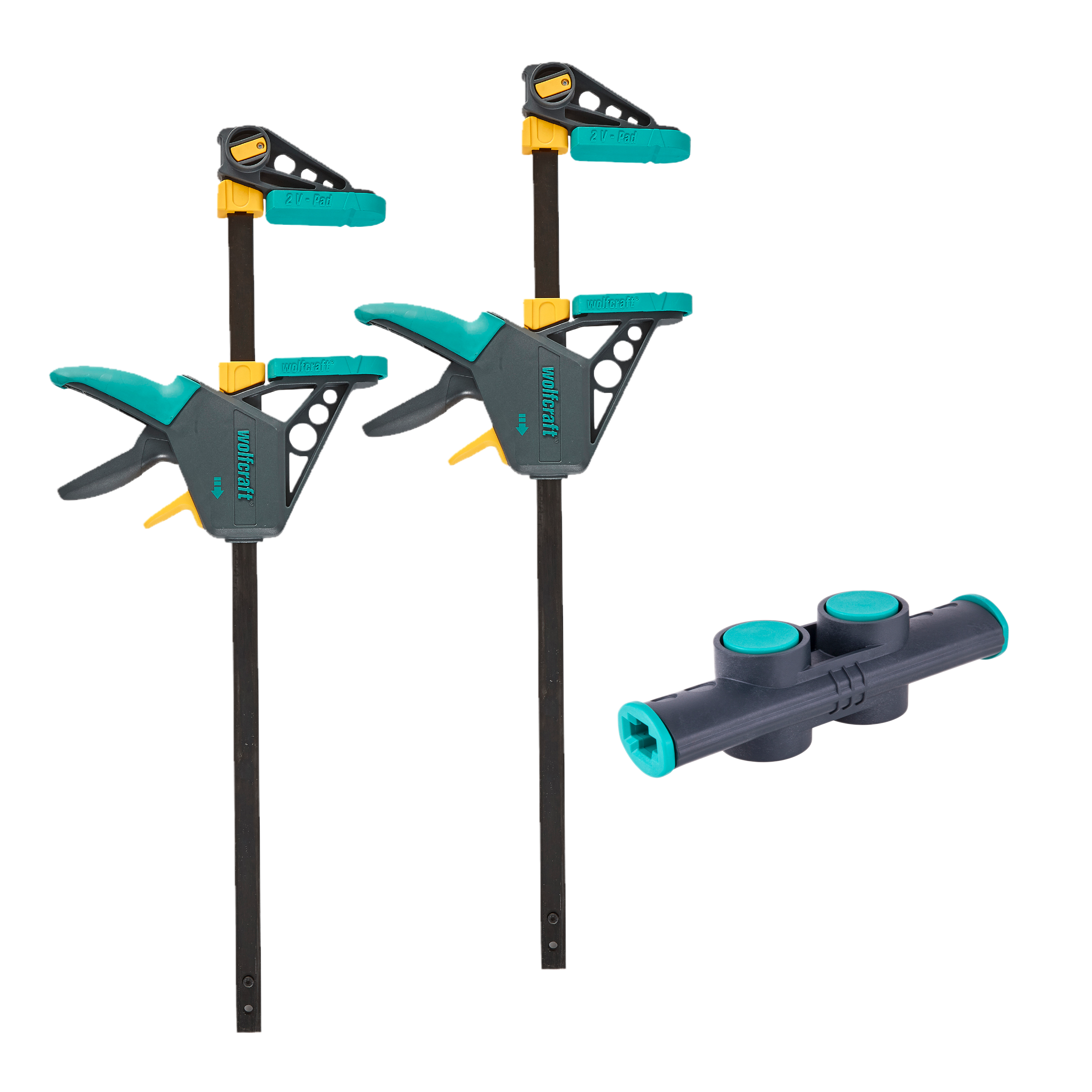 Kit de 2 Serre-Joints à une main XL et connecteur - Ouverture jusqu'à ...