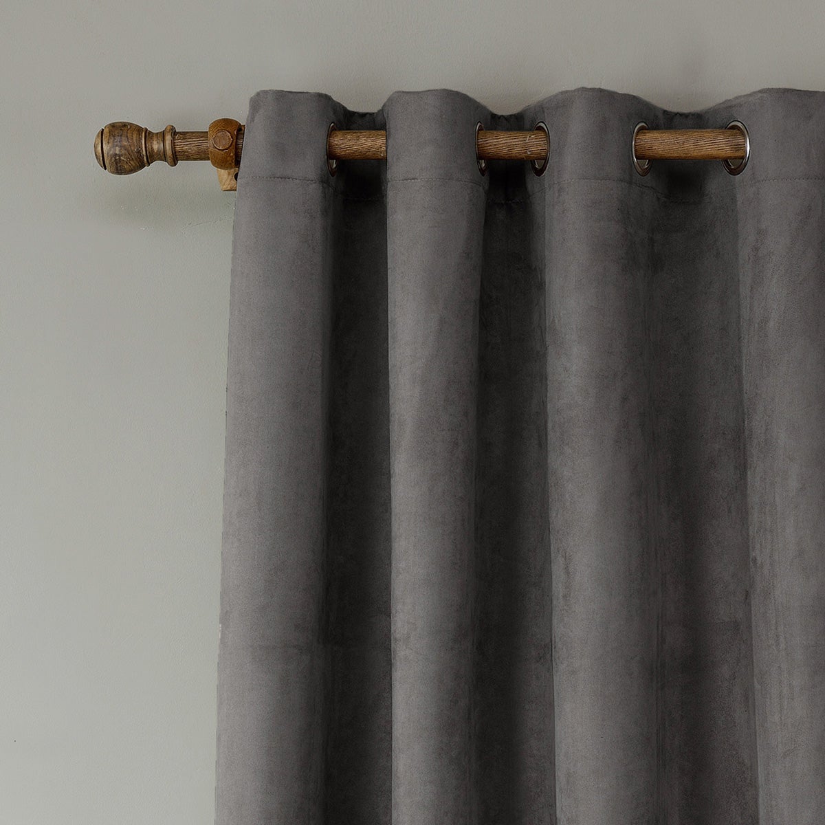 Rideau occultant suède gris l.140 x H.240 cm | Leroy Merlin