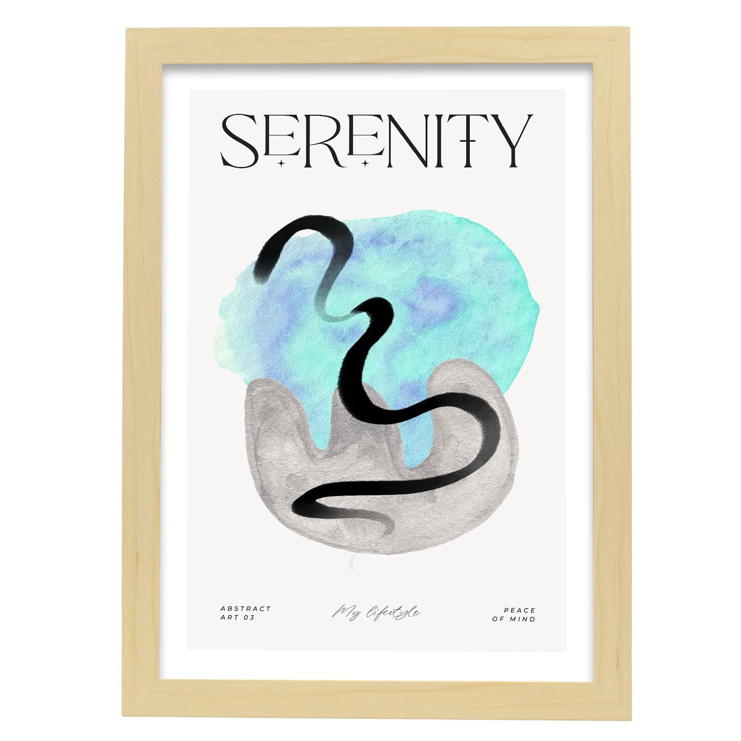 Affiches Abstraites Dans Un Style Aquarelle Coloré Calme De Espíritu ...