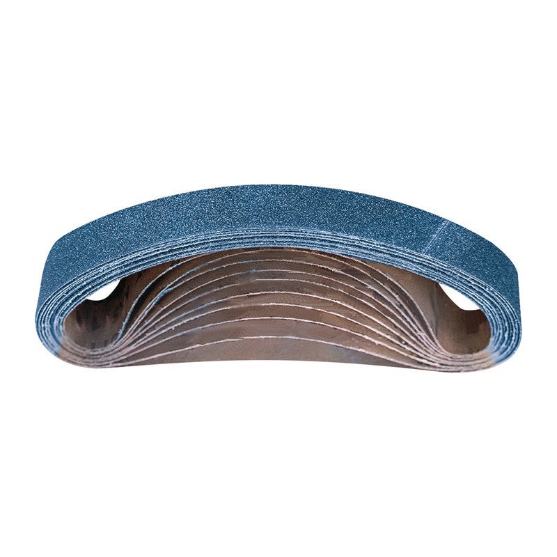 Bande abrasive L. 533 mm l. 13 mm granulation 80 pour acier inoxydable ...