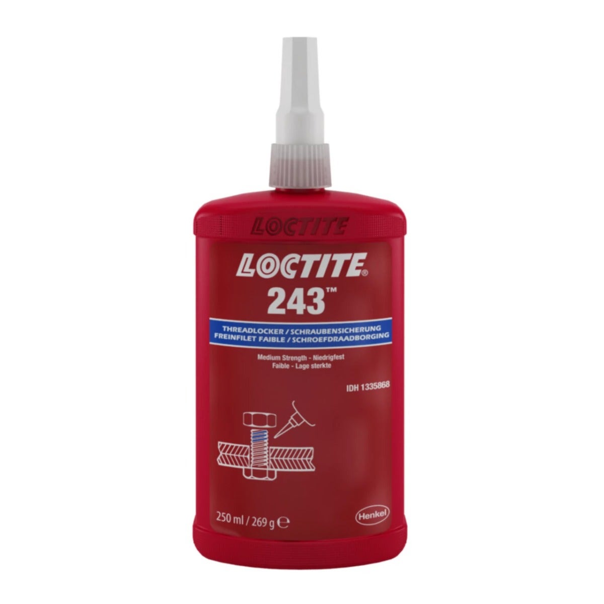 Loctite - Loctite 243 frein filet 250ml Bleu résistance moyenne ...