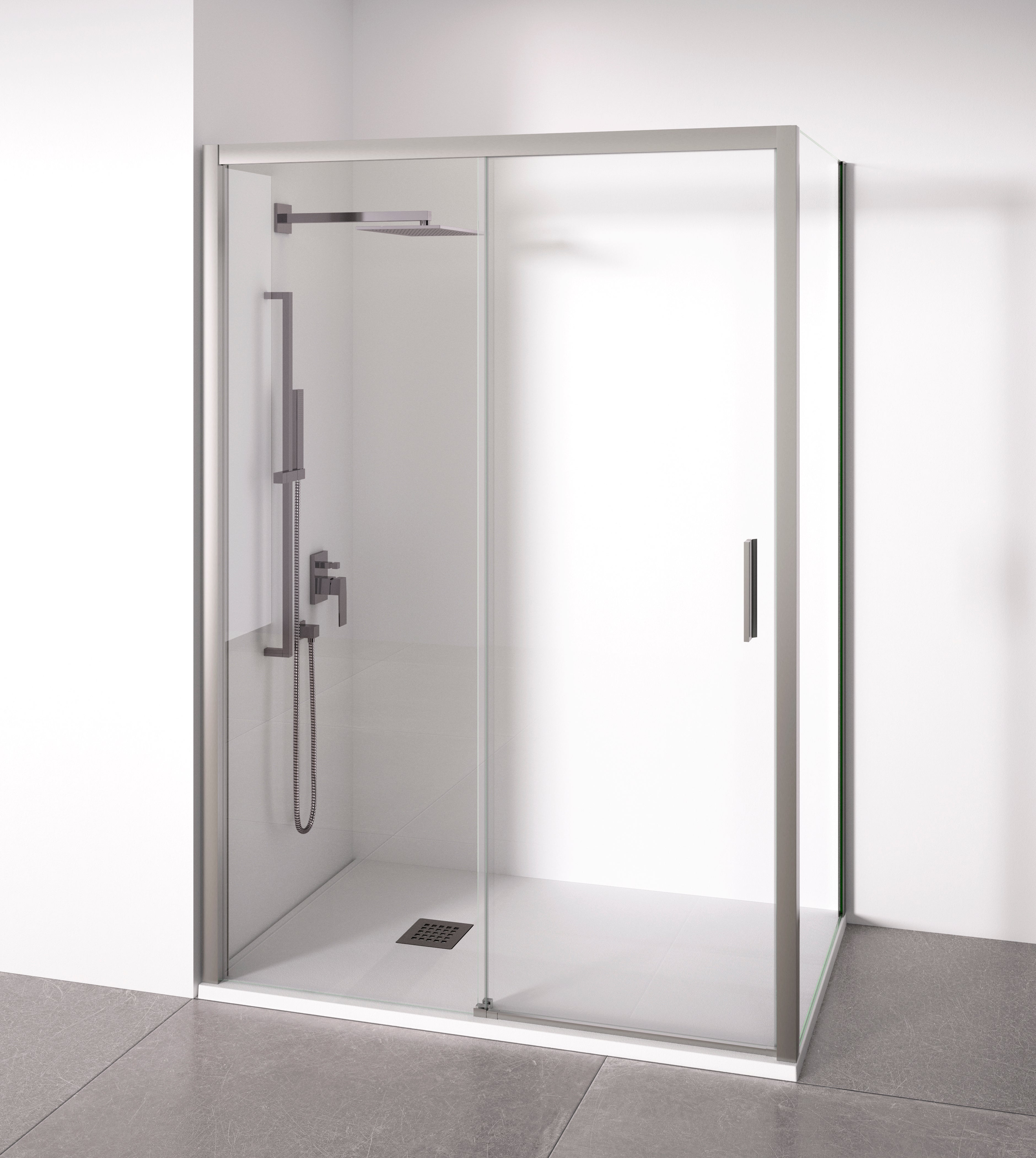 BELLOBATH - Box doccia angolare 1 scorrevole + 2 fissi - Vetro ...