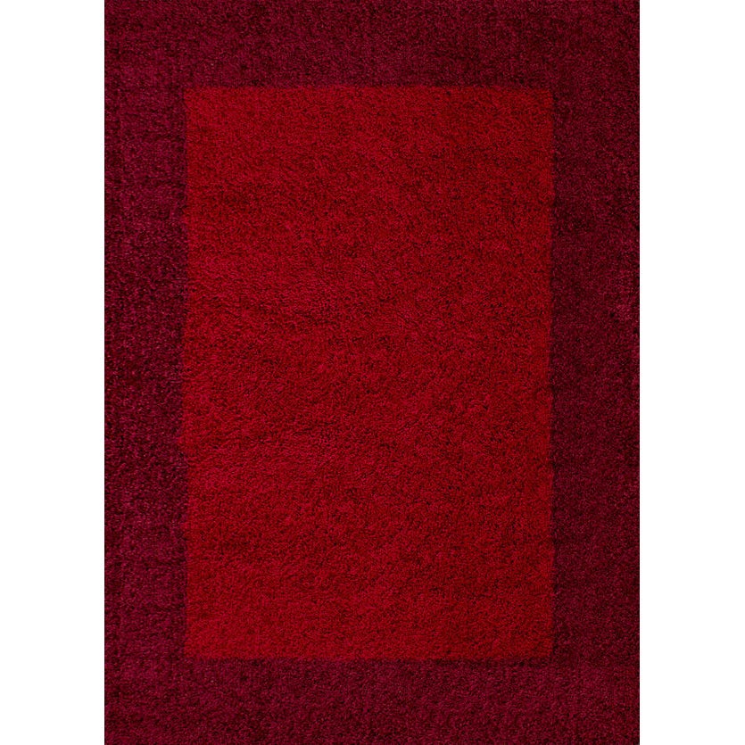 SHAGGY - Tapis à Bordures - Rouge 300 x 400 cm | Leroy Merlin