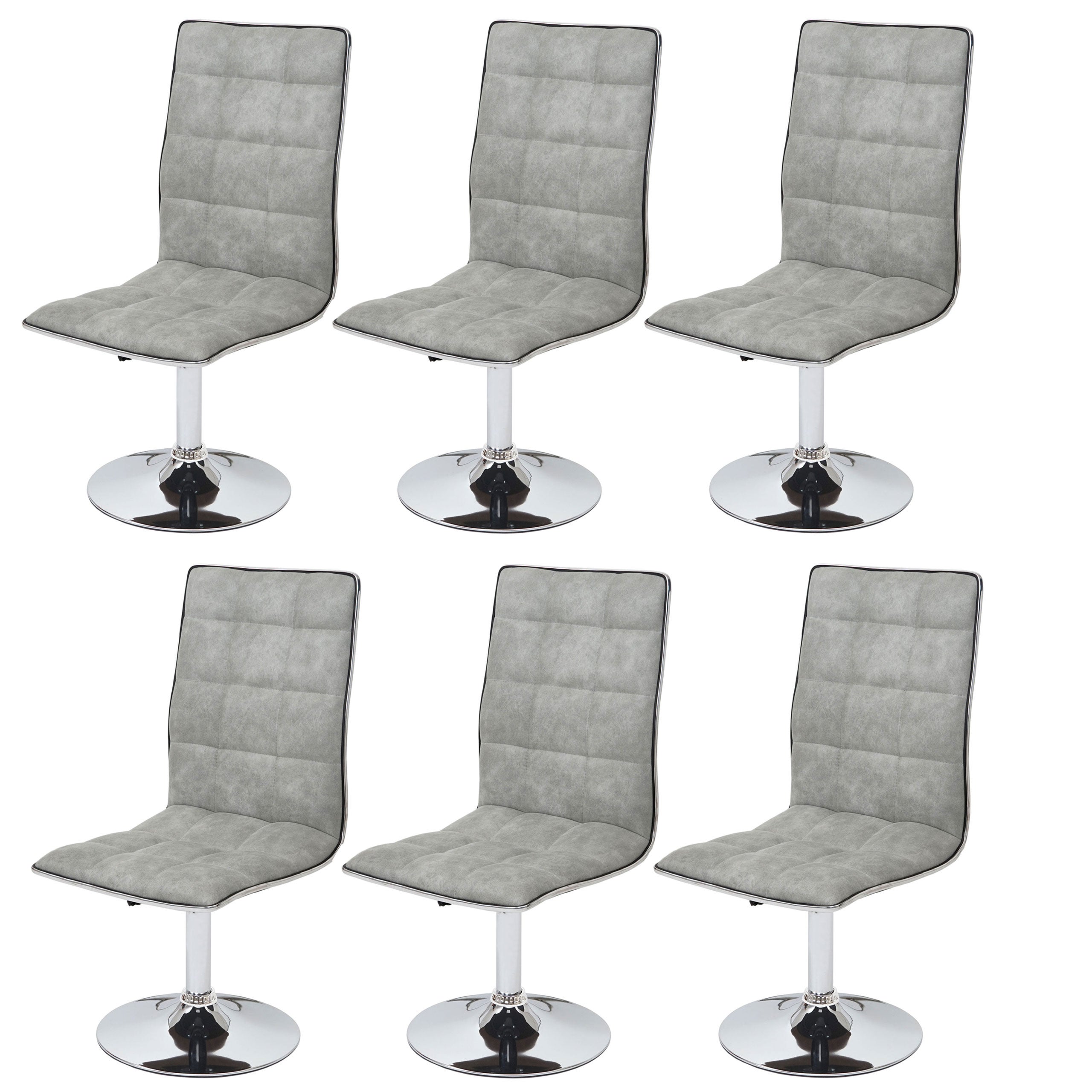Juego de 6 sillas de comedor HWC-C41, sillas de cocina, giratorias y ...