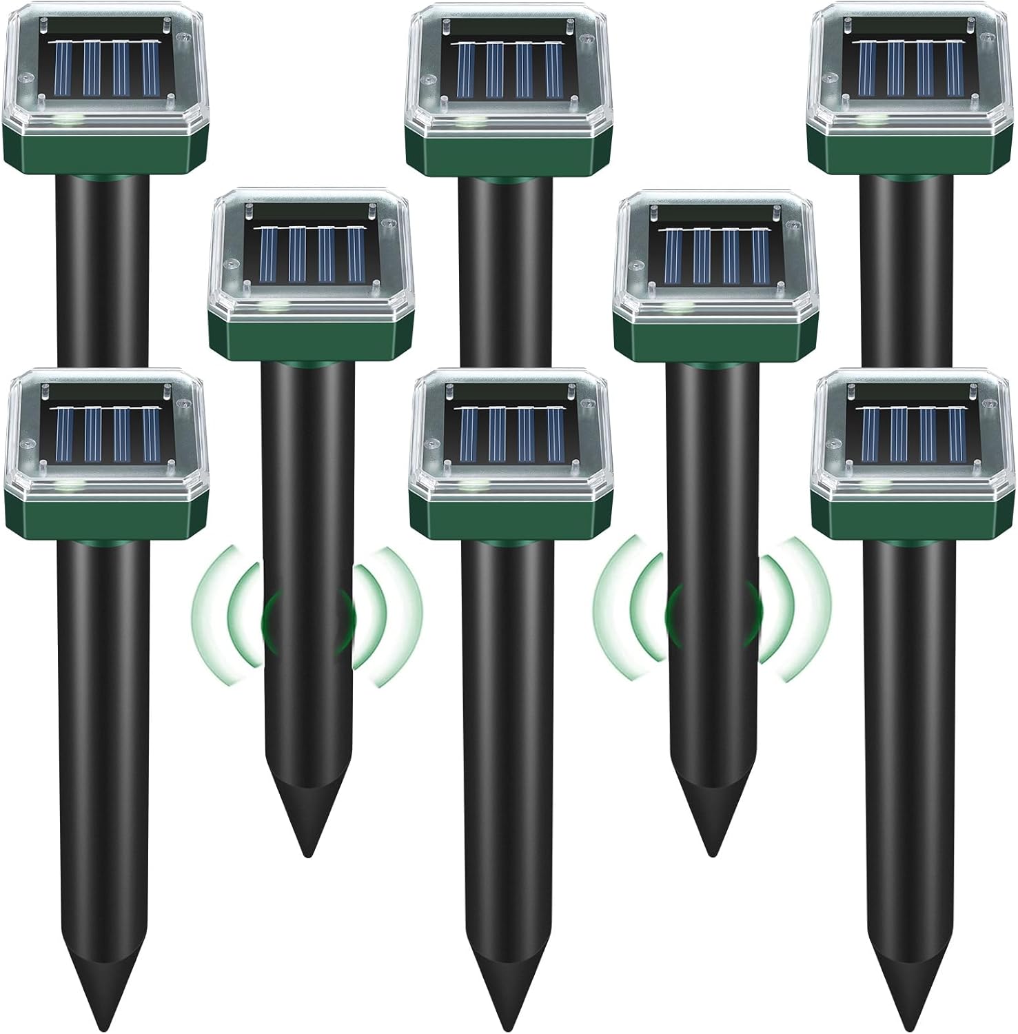 8 Pack Solar Powered Ultrasonic Mouse Repellent, Waterproof Sonic Mouse ...