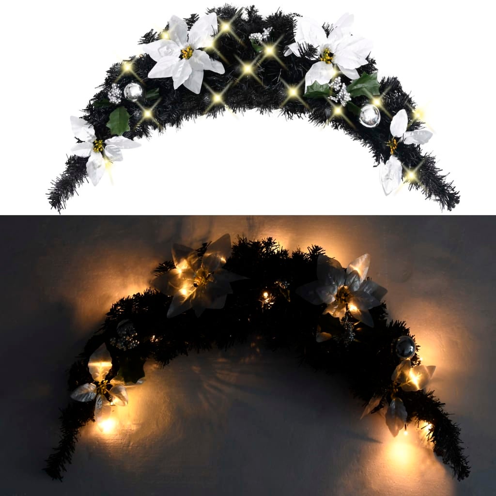 Arche de Noël | Décoration de Noël avec lumières LED Noir 90 cm PVC ...
