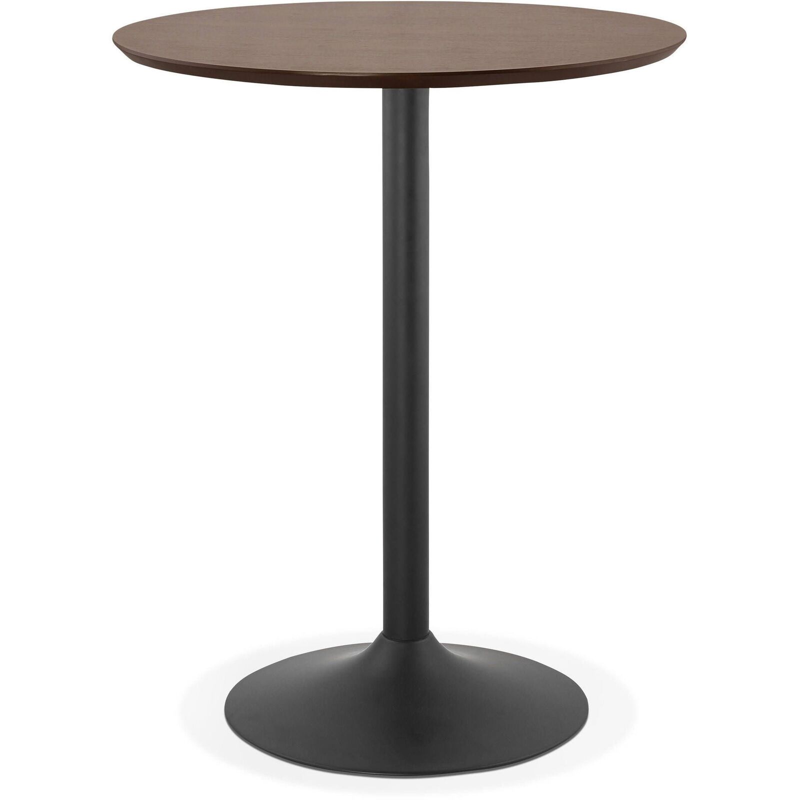 Table haute bar design pincho 90 x 90 x 54 cm Bois foncé, noir | Leroy ...