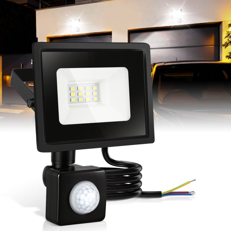 Projecteur LED Extérieur 4X 20W avec Détecteur de Mouvement, Lampe IP65 ...