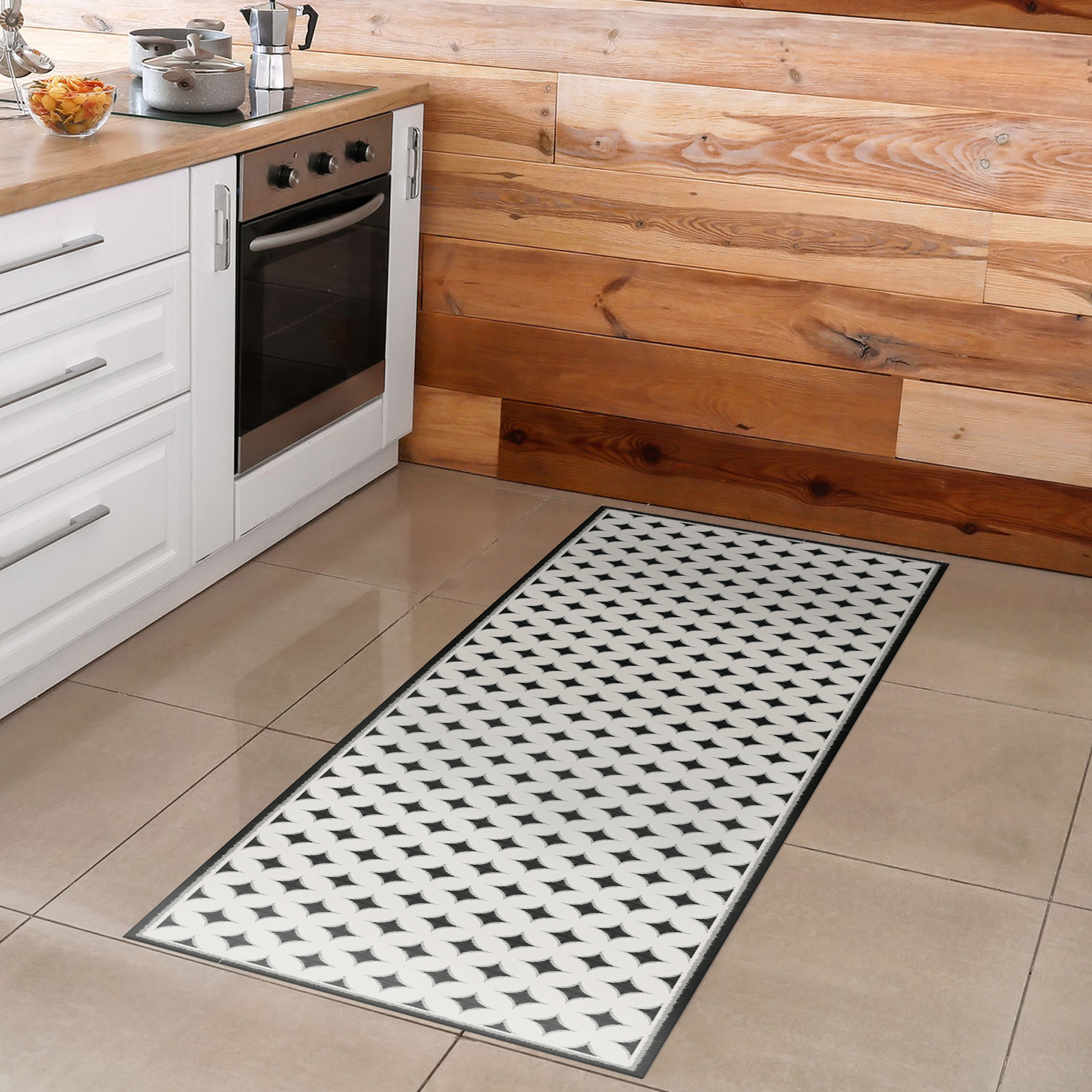 Tapis de Cuisine antidérapant en Vinyle Monochrome sans couture 180x60 ...