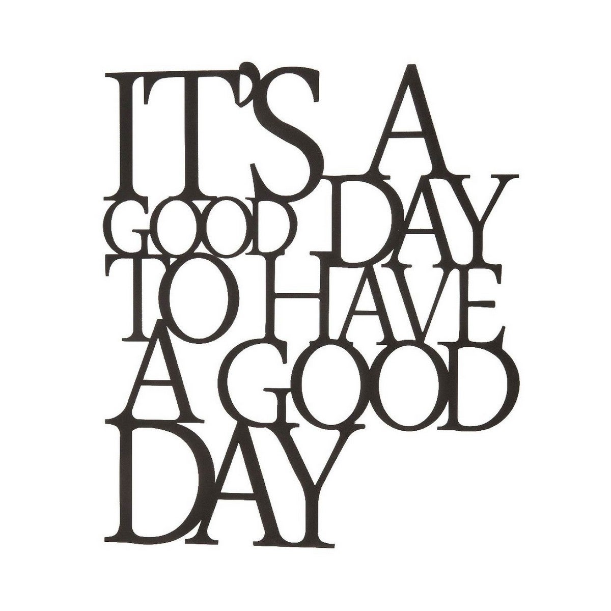 Decoración de Metal Good Day 1, Metal, Negro, EPIKASA | Leroy Merlin