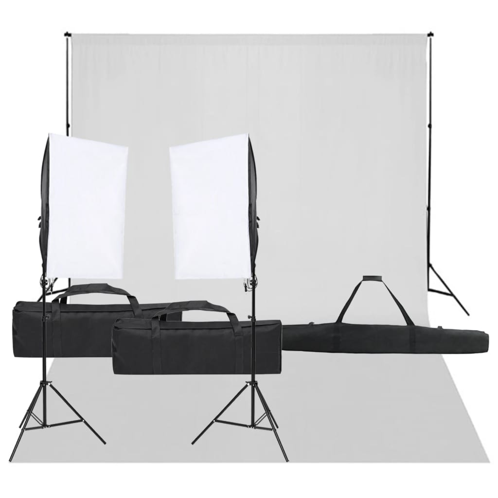 VidaXL Kit per Studio Fotografico con Set di Luci e Fondale | Leroy Merlin