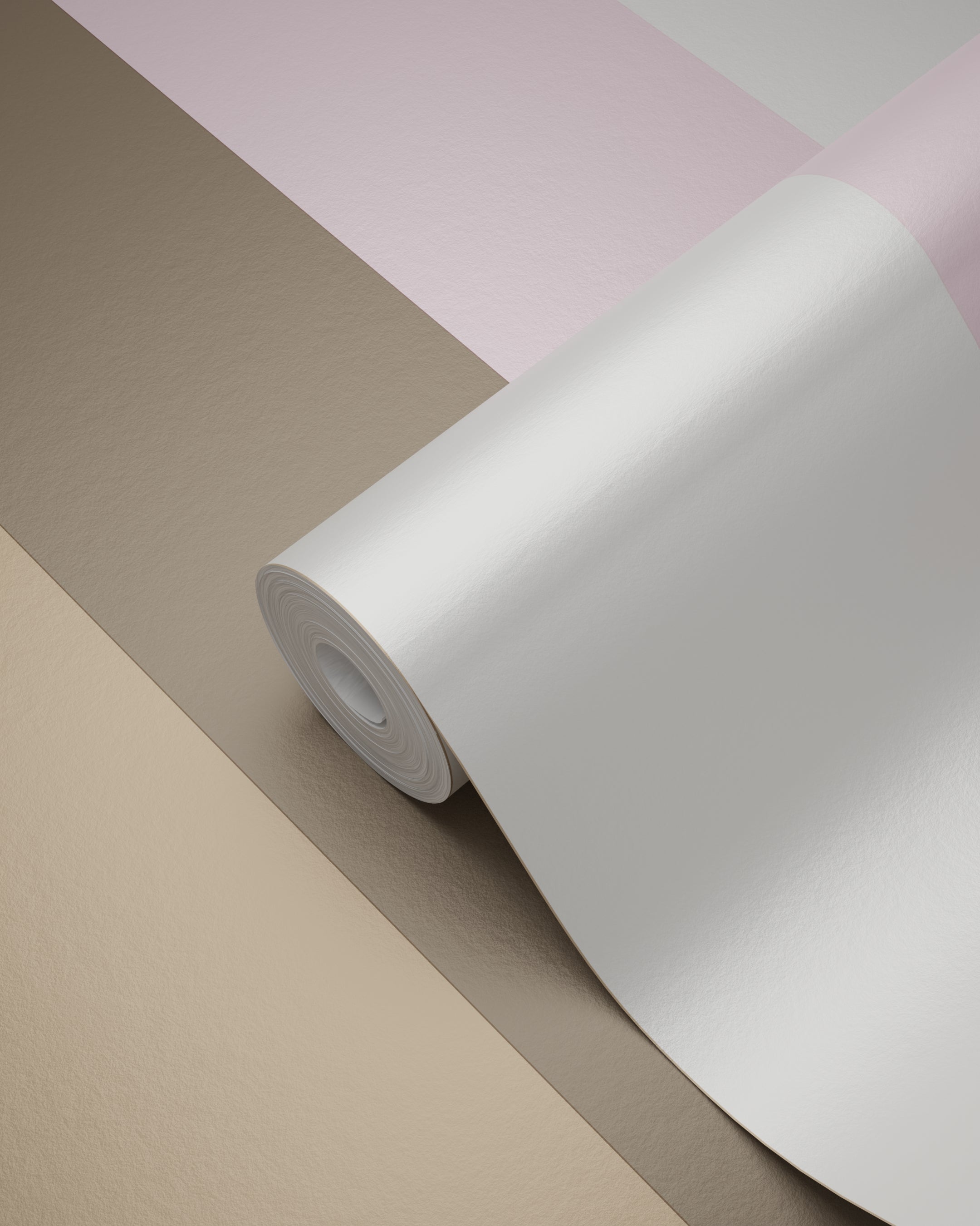 Papier Peint intissé impression à la soie à rayures rose et marron - 53 ...