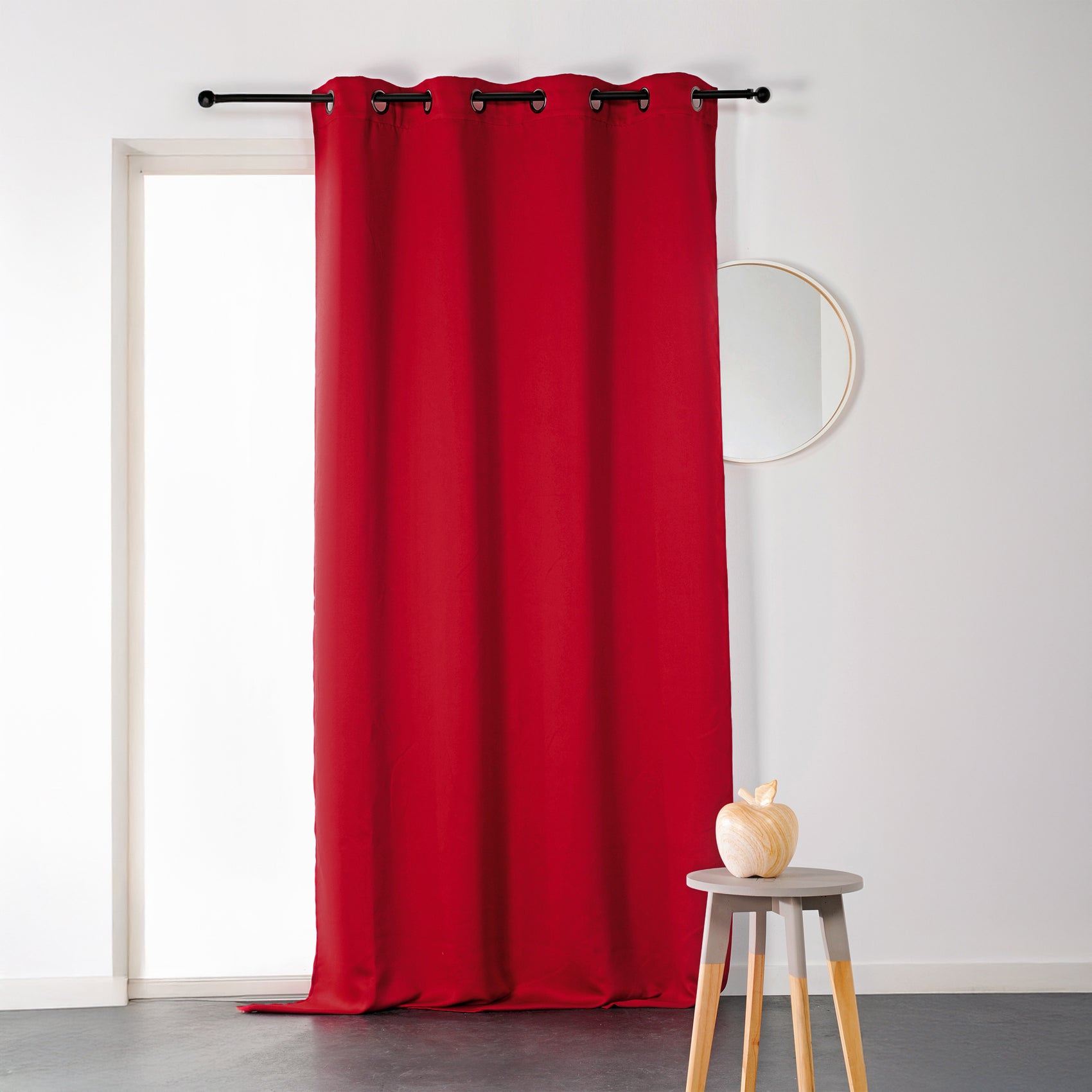 Paire de rideaux 80 % occultant 'Lola' - Rouge - 140x240 cm - Polyester ...
