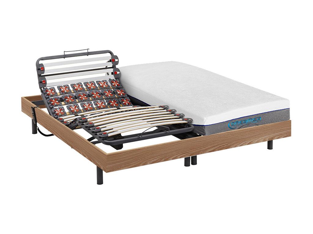 Cama articulada multiterminales + colchón de muelles ensacados y ...
