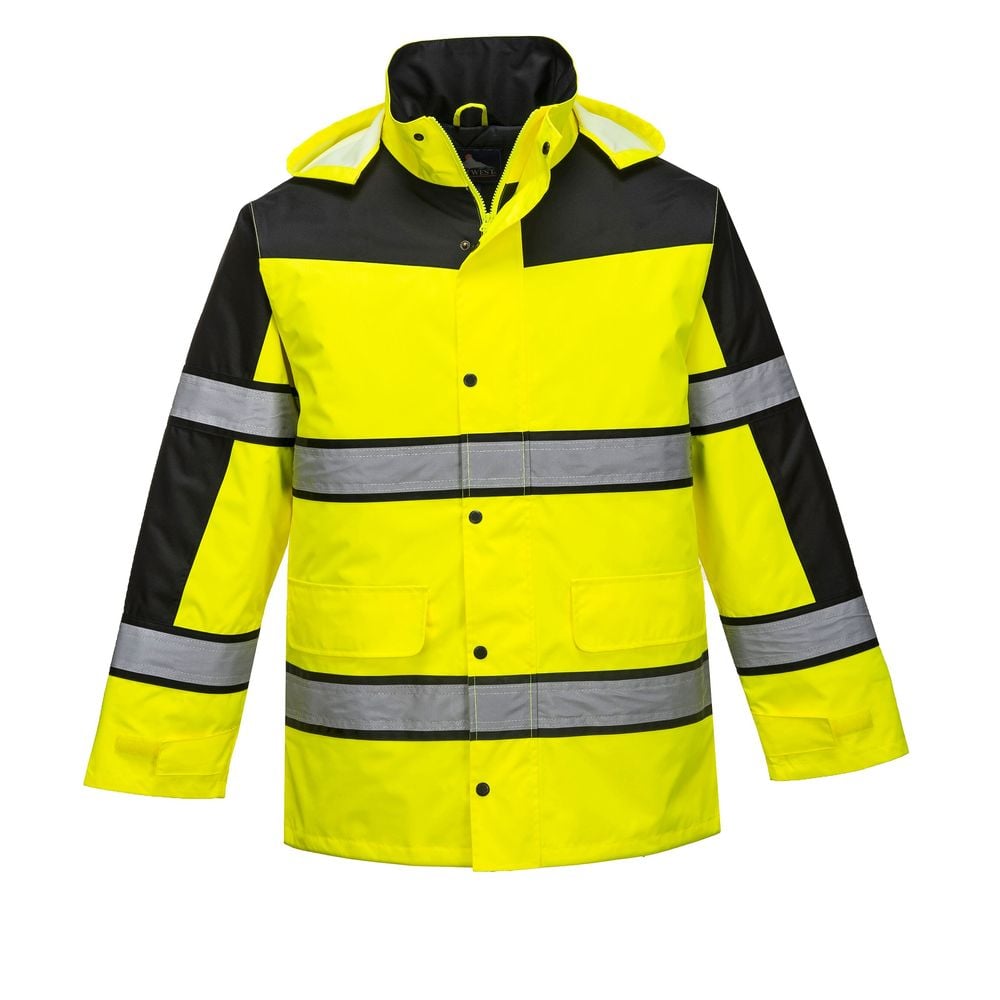Parka haute visibilité Portwest HiVis Bicolore Jaune / Noir XL | Leroy ...