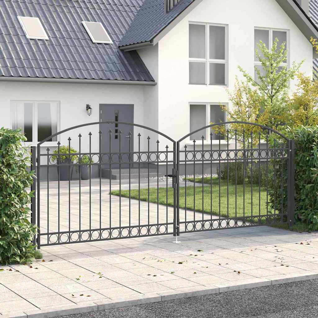 Cancello del recinto altro grigio 400 x 150 cm acciaio | Leroy Merlin