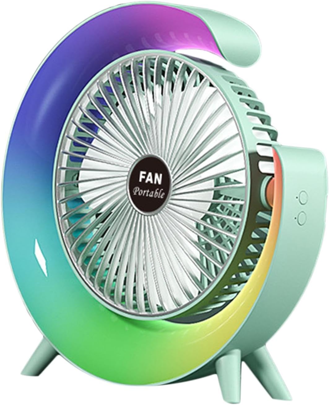 Ventilateur de bureau USB vert, mini rechargeable, inclinaison réglable ...