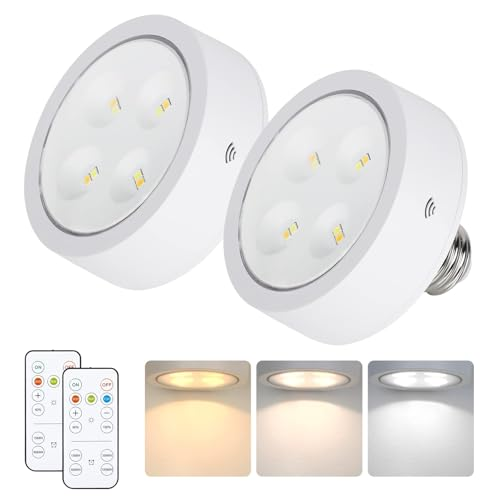Dos focos LED tipo hockey, base de lámpara E27, aptos para lámparas ...