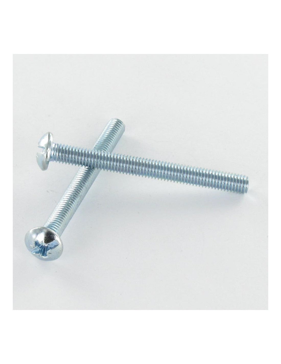 Vis métaux Tête Bombée Large Pozi N°2 / Fendue M5X45 Acier zingué-1 ...