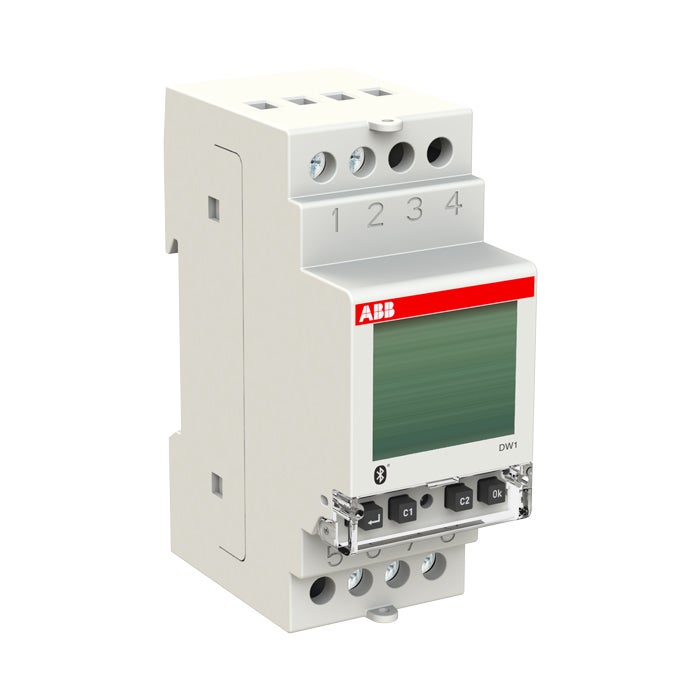 Horloge semaine digitale ABB, 1 voie, 2 modules, contact inverseur ...