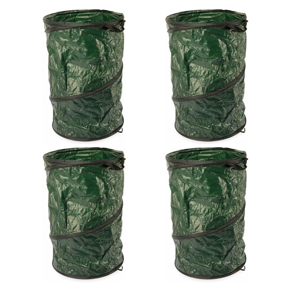 Pack de 4 Sacs à Déchets Verts 120L Sac Pliable Compost Gravat Poignées ...